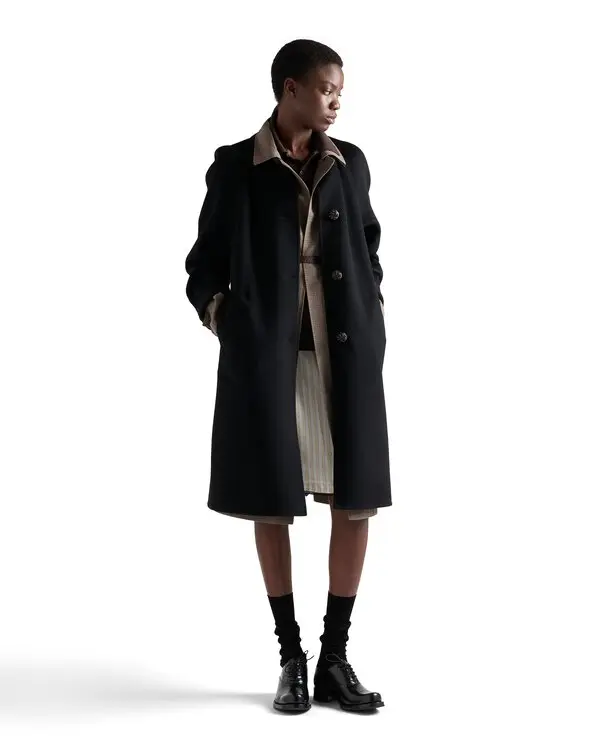 Prada Striped Skirt With Appliqué Bow Detail