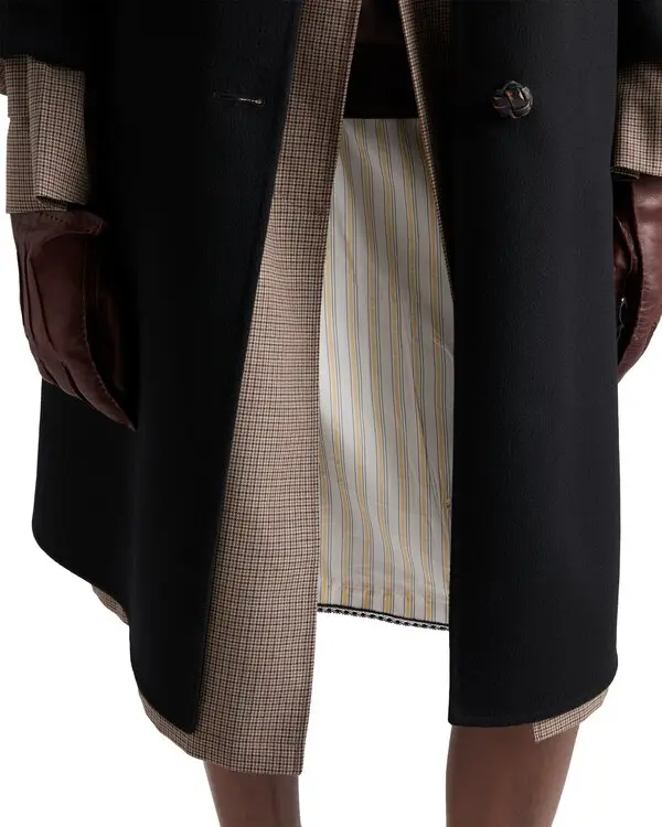 Prada Striped Skirt With Appliqué Bow Detail