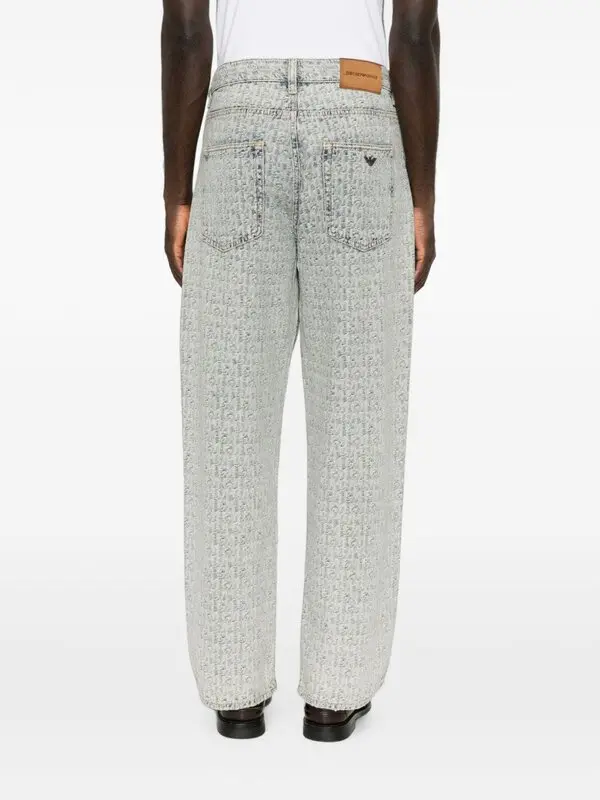 Emporio Armani Monogrammed Denim Jeans