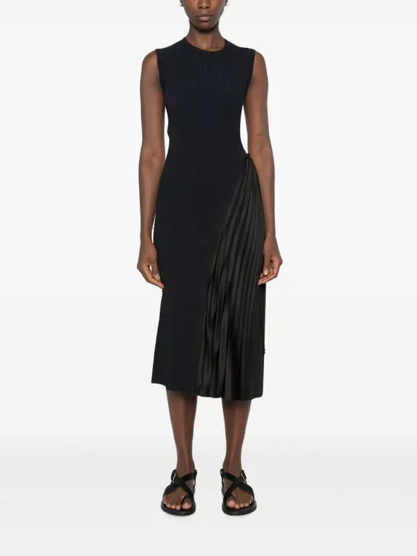 Emporio Armani Sleeveless Pleated Midi Dress