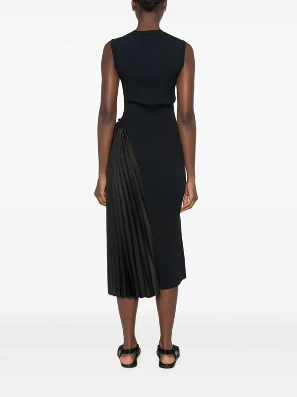 Emporio Armani Sleeveless Pleated Midi Dress