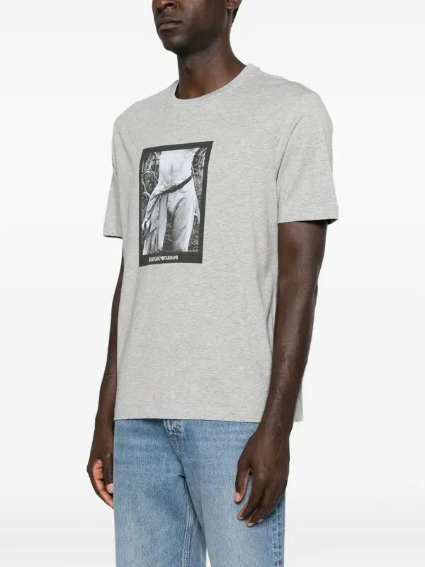 Emporio Armani Printed Cotton T-shirt