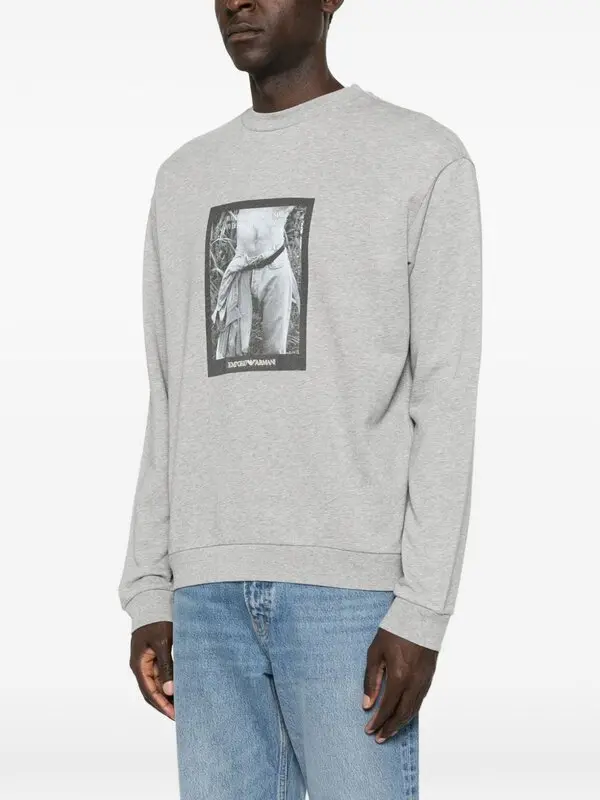 Emporio Armani Printed Cotton Sweatshirt