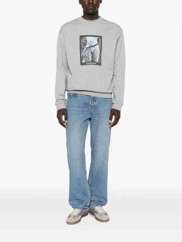 Emporio Armani Printed Cotton Sweatshirt