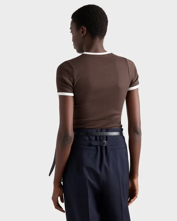 Prada Ribbed Knit Top