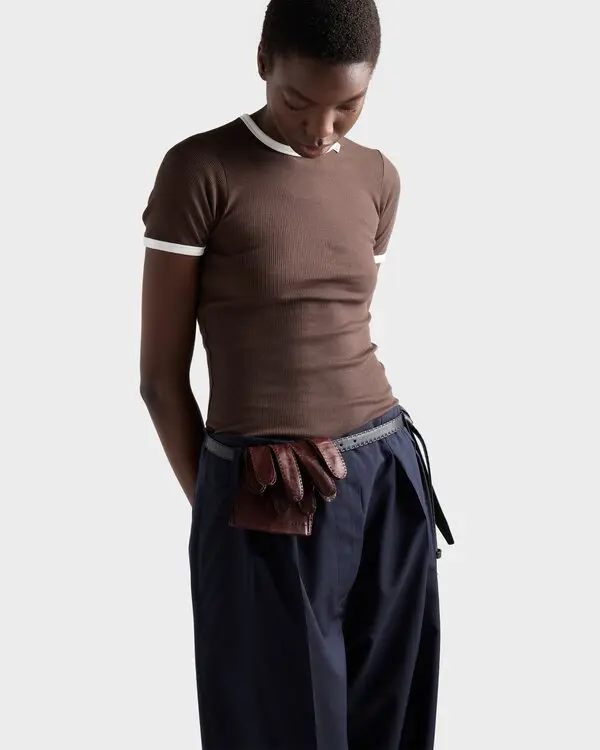 Prada Ribbed Knit Top