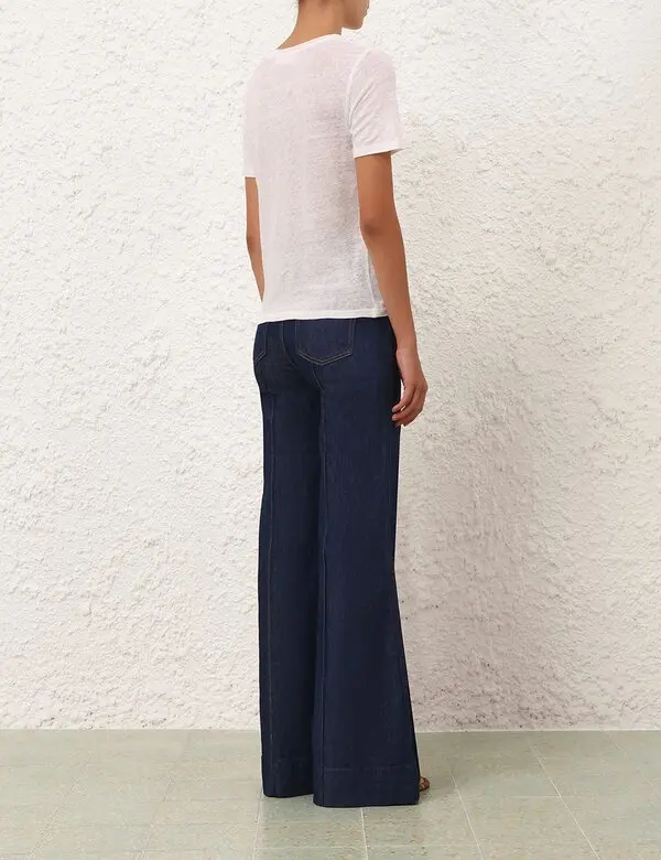 Zimmermann Fitted Tee - Ivory