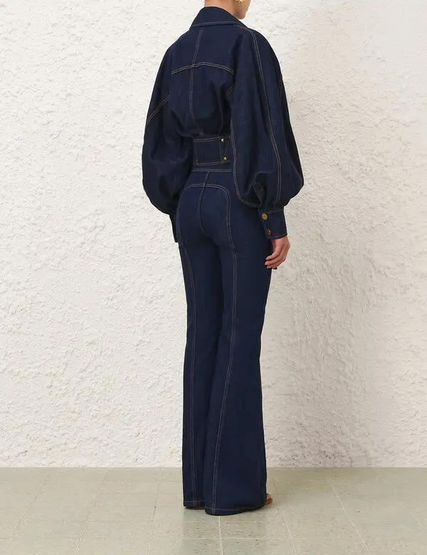 Zimmermann Valiant Utility Flare Jean - Harbour Blue