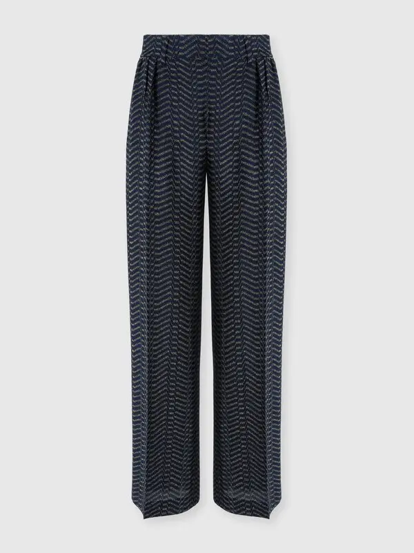 Missoni Viscose Lamé Trousers With Greek Key Motif