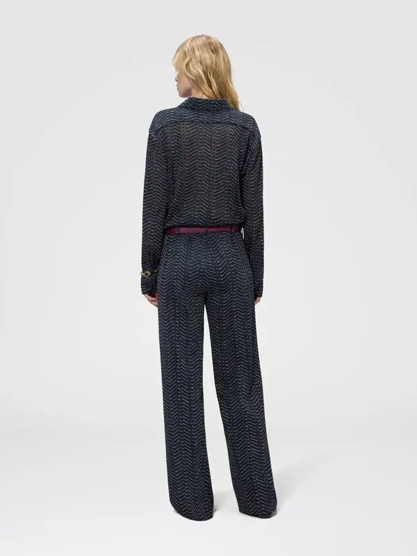 Missoni Viscose Lamé Trousers With Greek Key Motif
