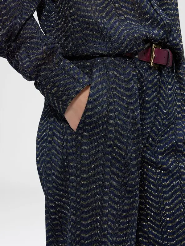 Missoni Viscose Lamé Trousers With Greek Key Motif