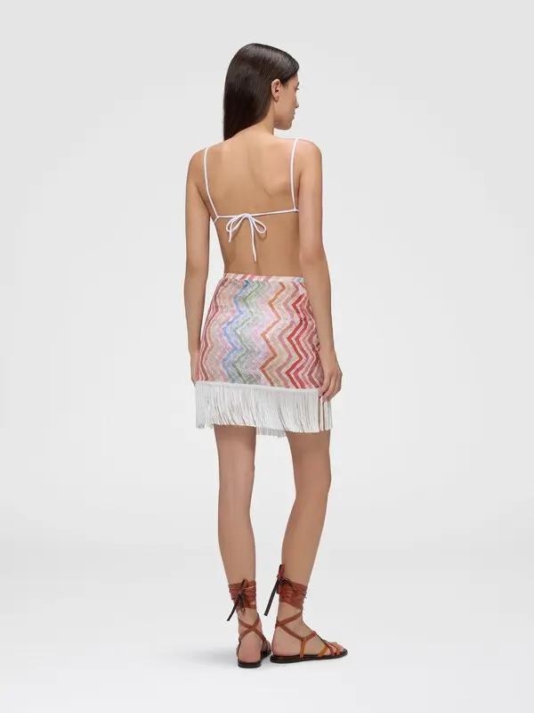 Missoni Wrap Mini Skirt With Zig Zag Print
