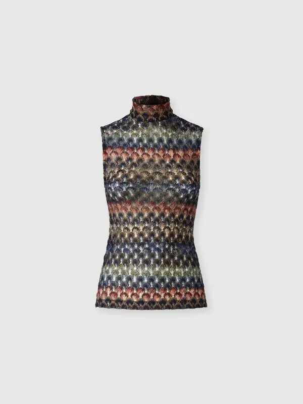 Missoni Sleeveless Viscose Lamé Top