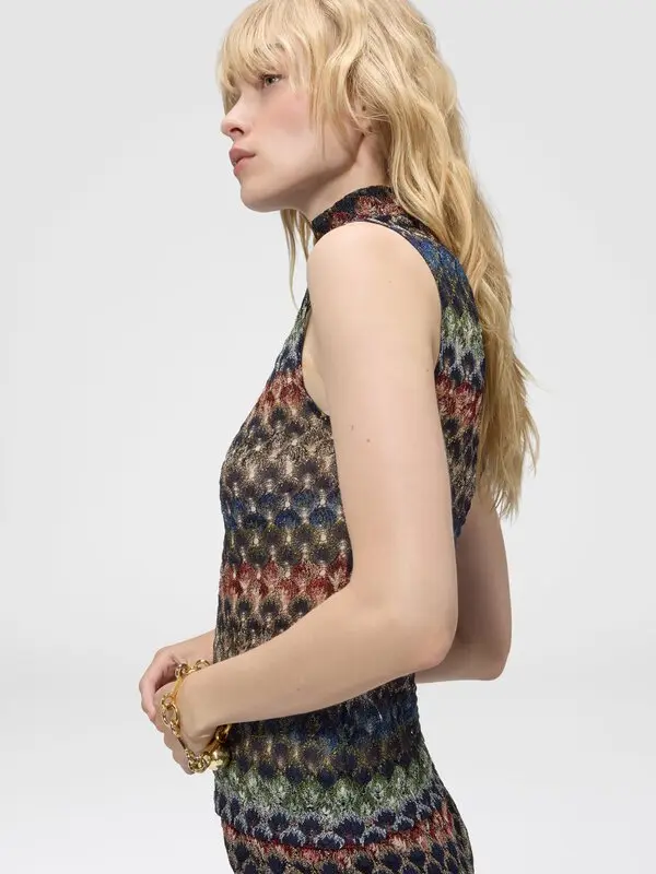 Missoni Sleeveless Viscose Lamé Top