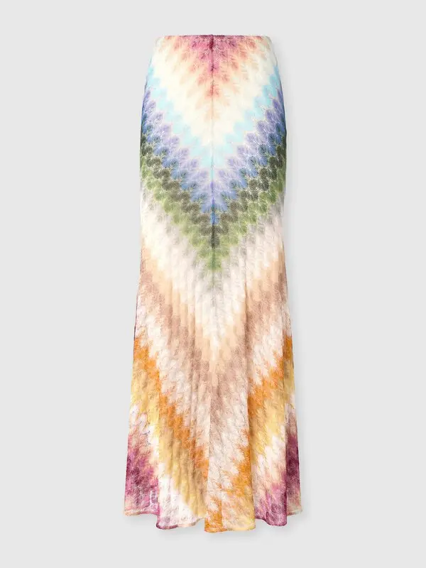 Missoni Long Viscose Skirt With Lace Motif
