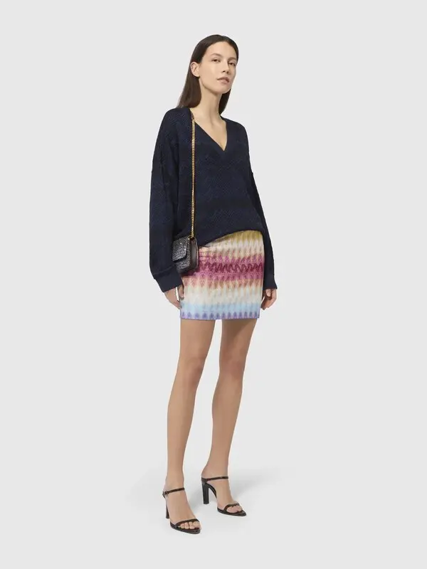 Missoni Mini Skirt With Dégradé Lace Motif