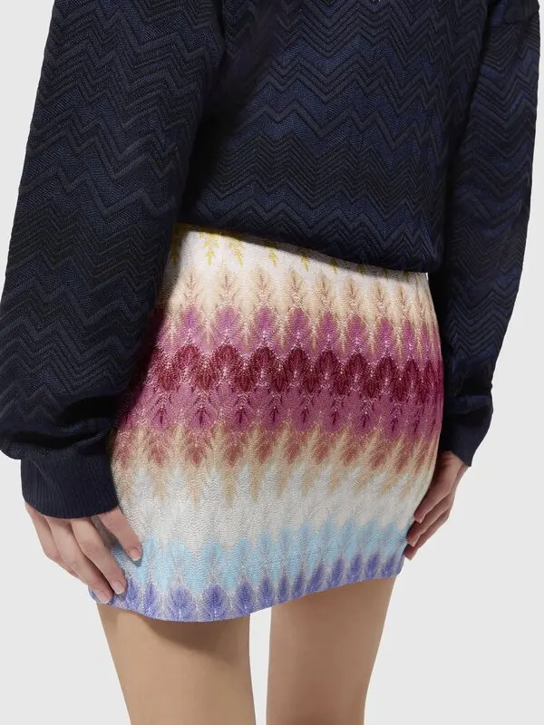Missoni Mini Skirt With Dégradé Lace Motif