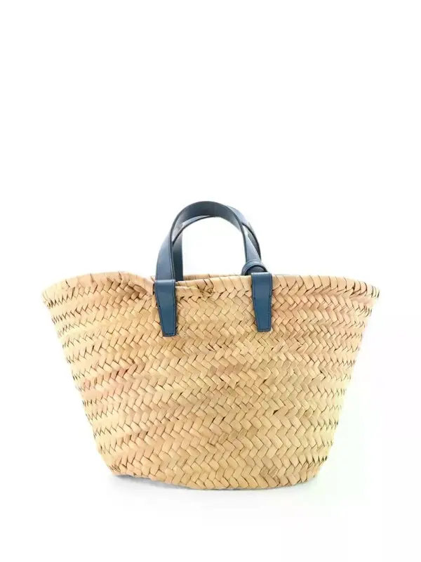 Celine Triomphe Basket Raffia Shoulder Bag - Blue