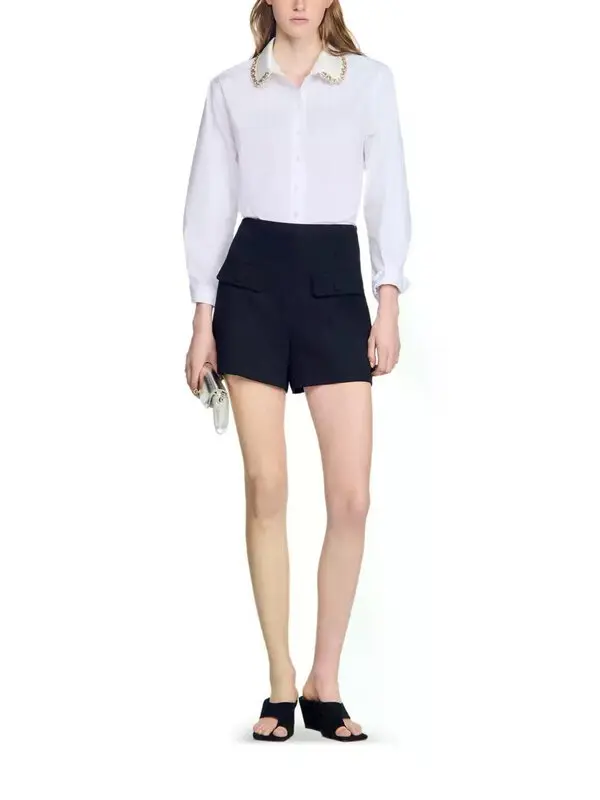 Sandro Beaded-collar Shirt