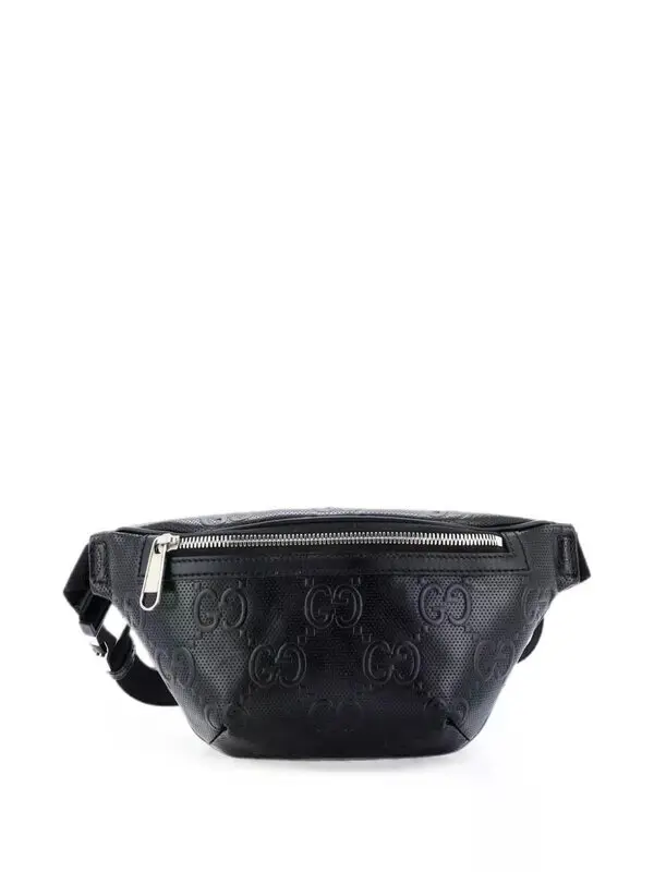 Gucci Gg Embossed Perforated Leather Small Belt Bag