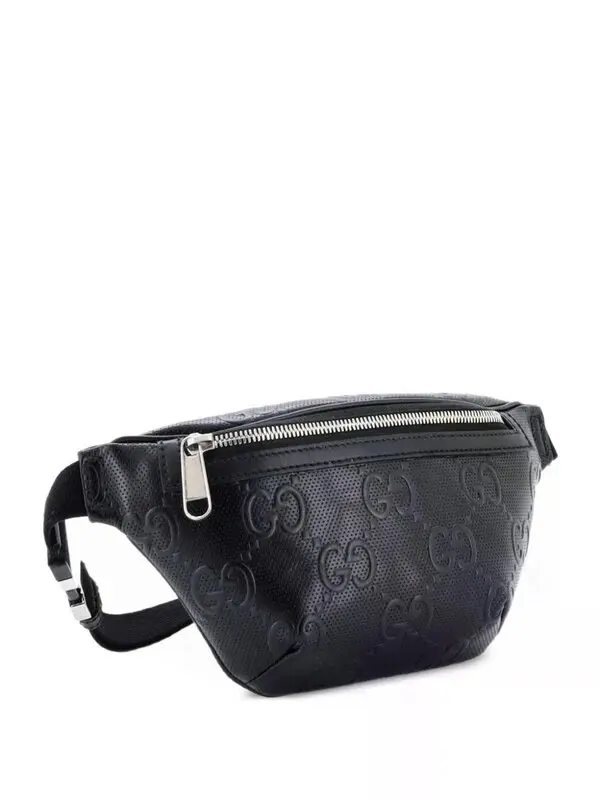 Gucci Gg Embossed Perforated Leather Small Belt Bag