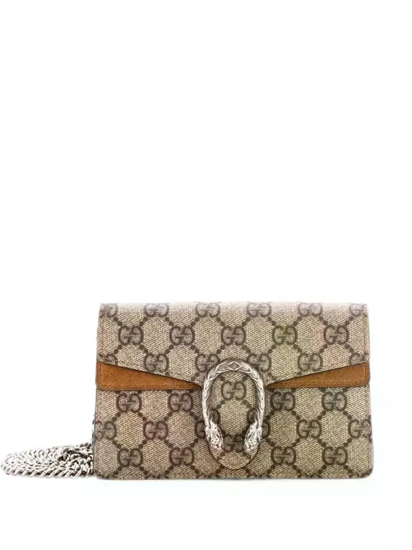 Gucci Dionysus Gg Coated Canvas Super Mini Crossbody Bag - Brown