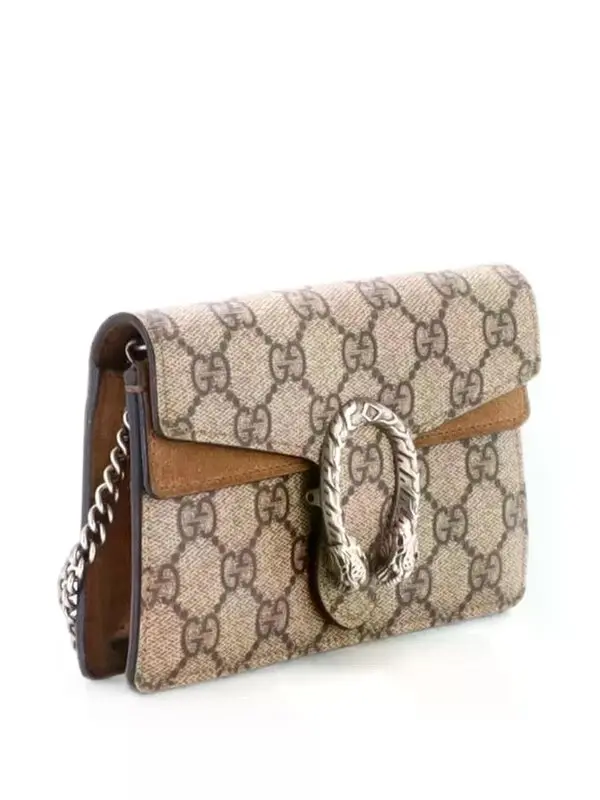 Gucci Dionysus Gg Coated Canvas Super Mini Crossbody Bag - Brown