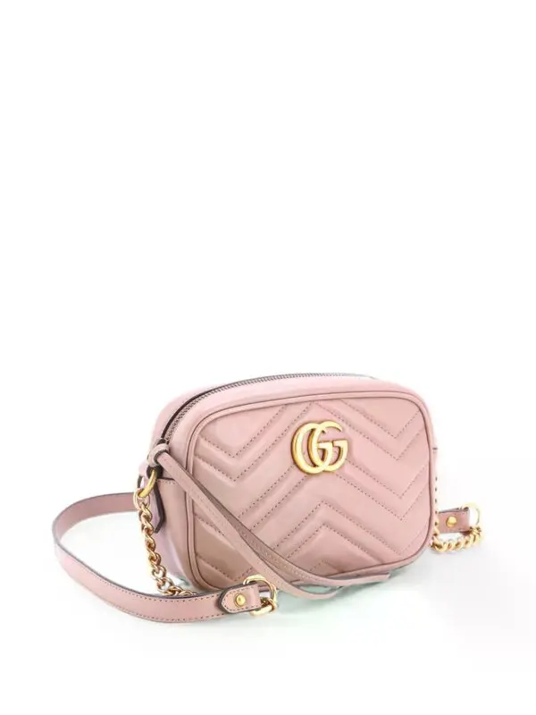 Gucci Gg Marmont Shoulder Bag Matelasse Leather Mini Crossbody Bag - Neutrals