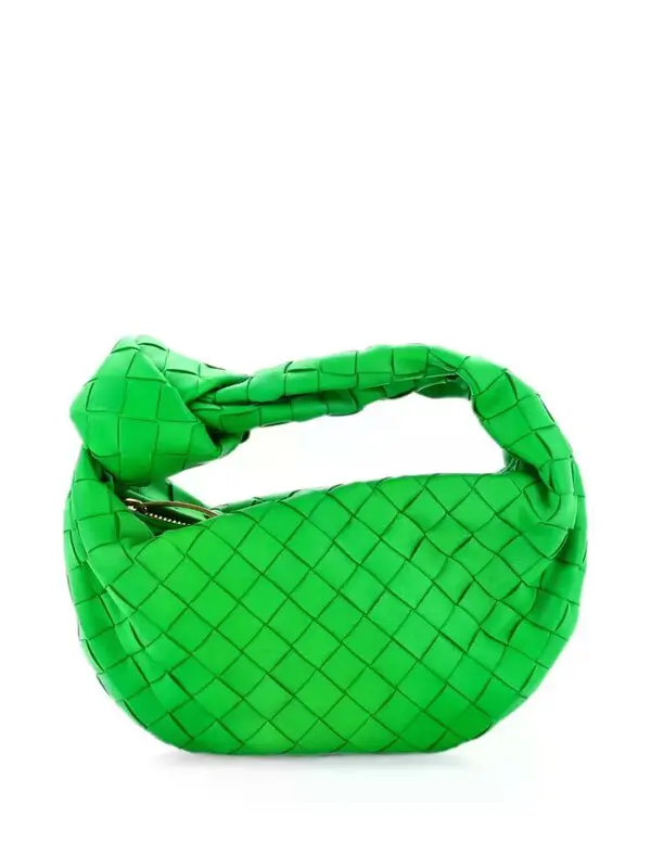 Bottega Veneta Jodie Mini Hobo Bag Woven Nappa Leather - Green