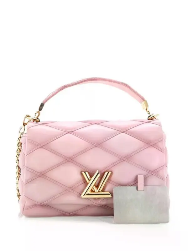LOUIS VUITTON Go-14 Top Handle Nm Handbag Malletage Leather Mm Crossbody Bag - Pink