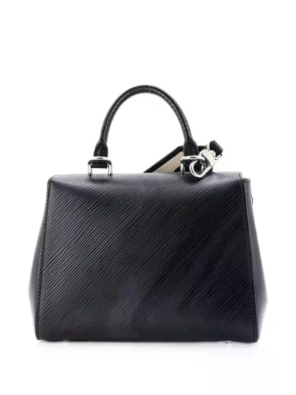 LOUIS VUITTON Cluny Epi Leather Mini Satchel With Monogram Strap - Black