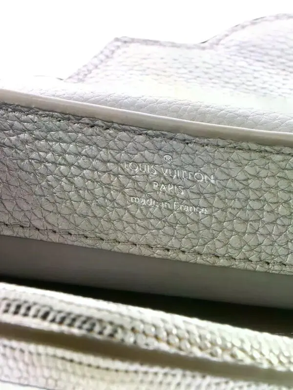 LOUIS VUITTON Flower Chain Capucines Bag Leather With Lizard Mini Crossbody Bag
