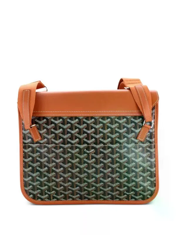 Goyard Coursier Messenger Bag In Coated Canvas And Leather - Brown