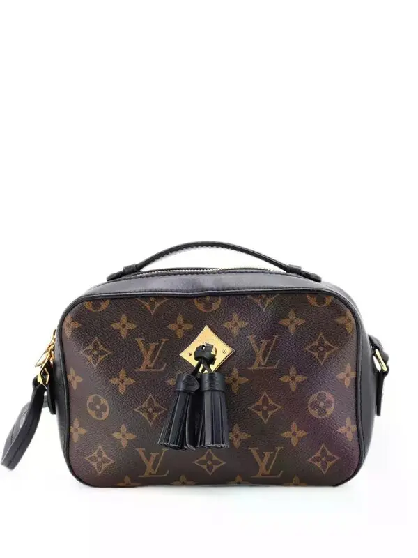 LOUIS VUITTON Monogram Canvas Saintonge Handbag - Black