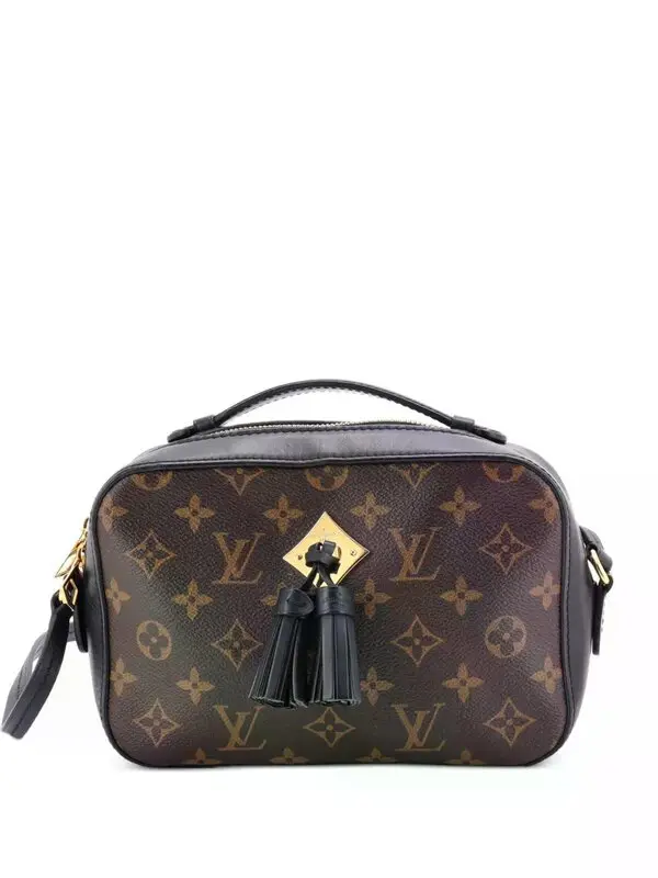 LOUIS VUITTON Monogram Canvas Saintonge Handbag - Black