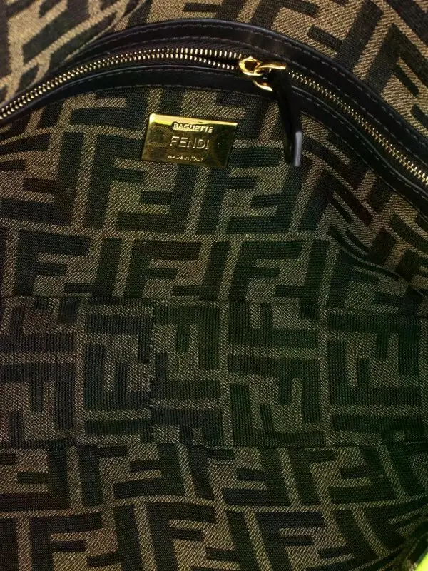 Fendi Baguette Nm Bag Zucca Canvas Medium Shoulder Bag