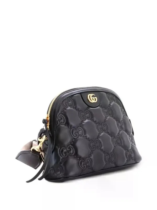 Gucci Gg Matelasse Leather Small Shoulder Bag - Black