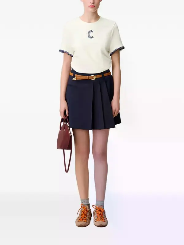 Claudie Pierlot Embroidered T-shirt - Brown