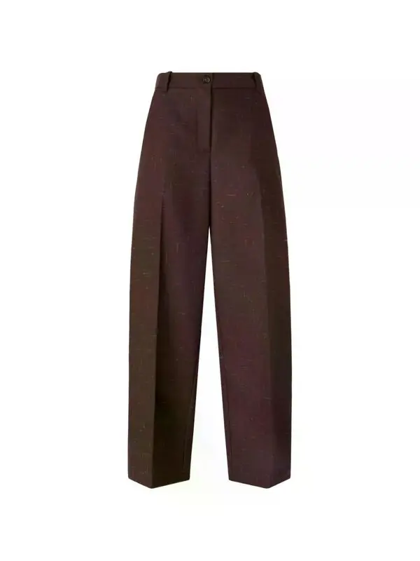 Pinko Pressed-crease Wide-leg Trousers - Brown