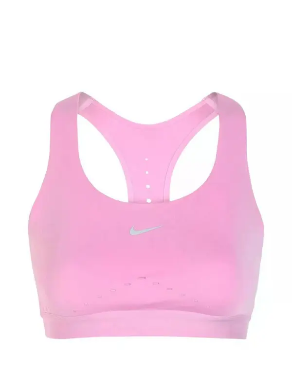 Nike Swift Racerback Swoosh-logo Sports Bra - Pink