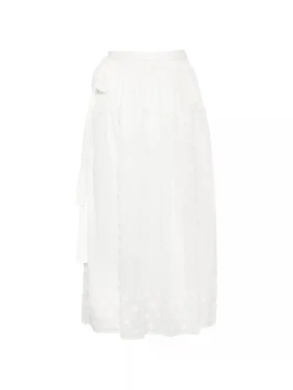 Ulla Johnson Kyla Midi Wrap Skirt - White