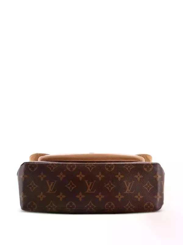 LOUIS VUITTON Monogram Canvas Marignan Handbag With Leather Shoulder Strap