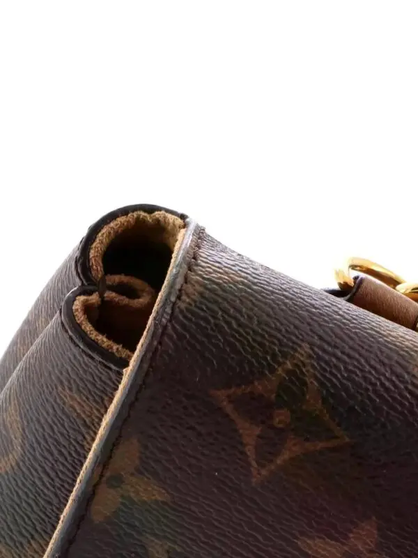LOUIS VUITTON Monogram Canvas Marignan Handbag With Leather Shoulder Strap