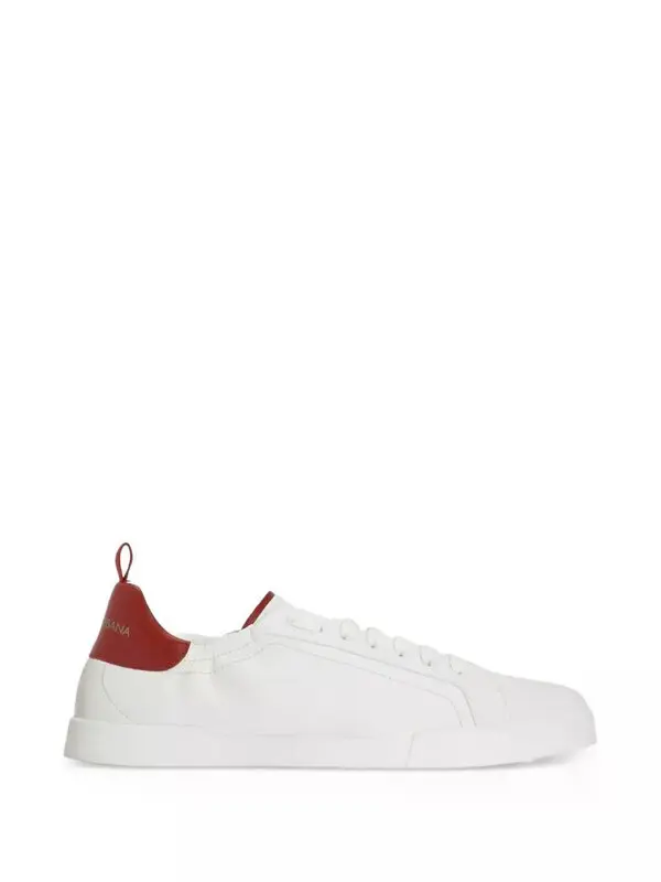 Dolce & Gabbana Portofino Calfskin Sneakers - White