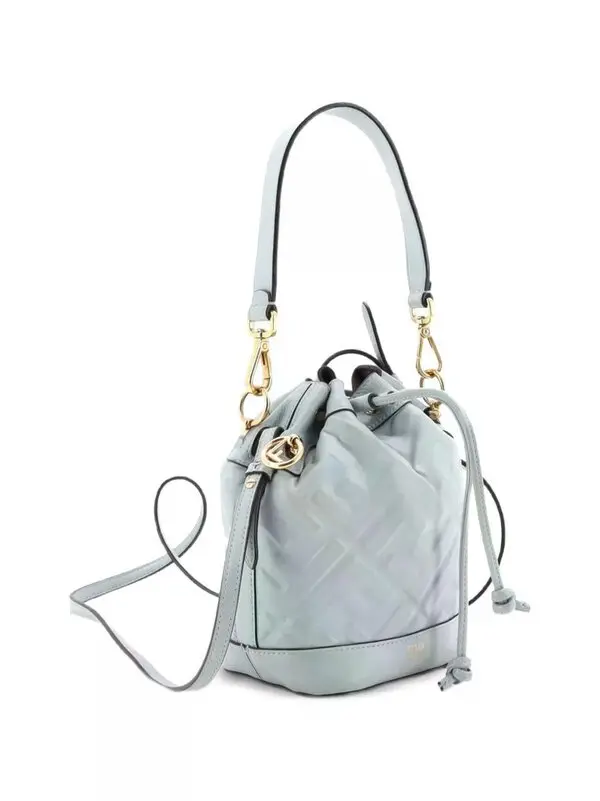 Fendi Mon Tresor Zucca Embossed Leather Mini Bucket Bag