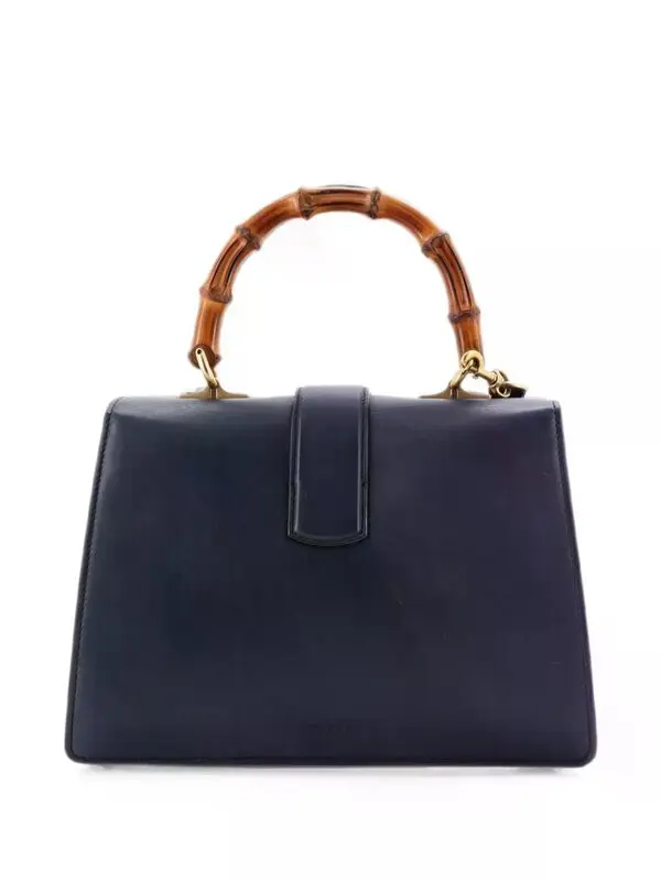 Gucci Dionysus Bamboo Top Handle Bag Colorblock Leather Medium Satchel - Blue