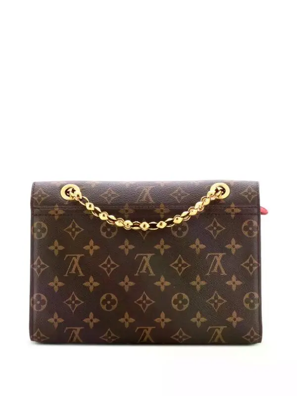 LOUIS VUITTON Victoire Monogram Canvas And Leather Shoulder Bag - Red