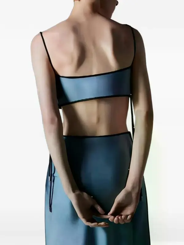 TEMILY Cropped Tie-fastening Top