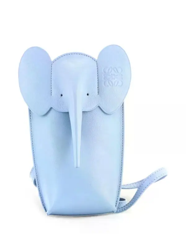 Loewe Elephant Pocket Leather Crossbody Bag - Blue