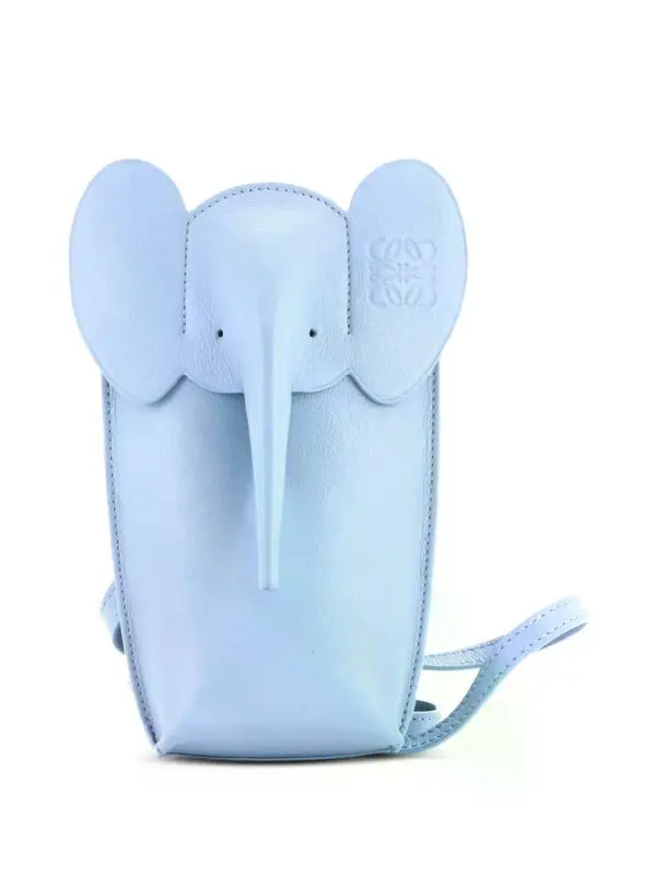 Loewe Elephant Pocket Leather Crossbody Bag - Blue